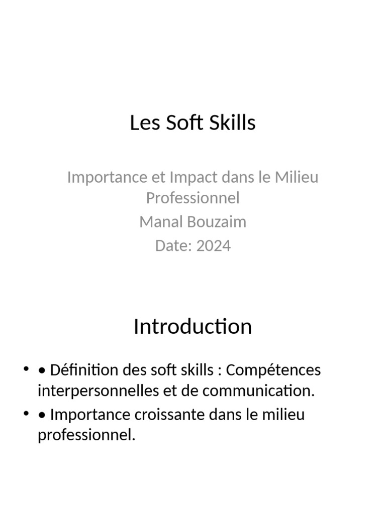 Presentation Soft Skills | PDF