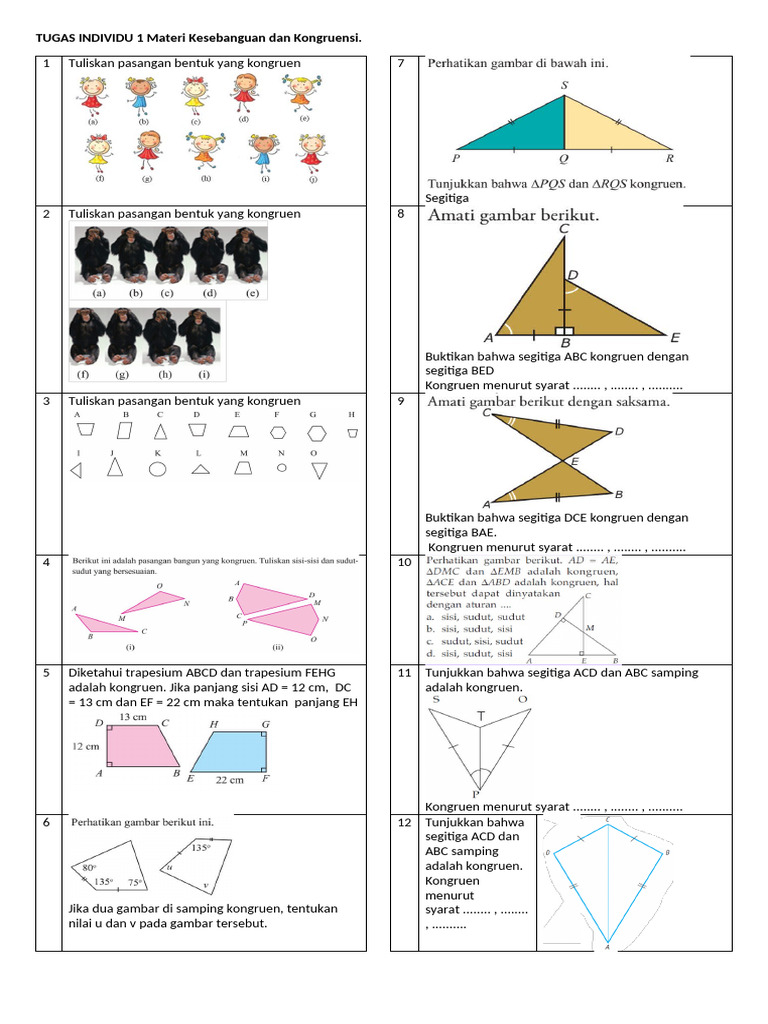 Tugas Individu 1 Kesebangunan | PDF