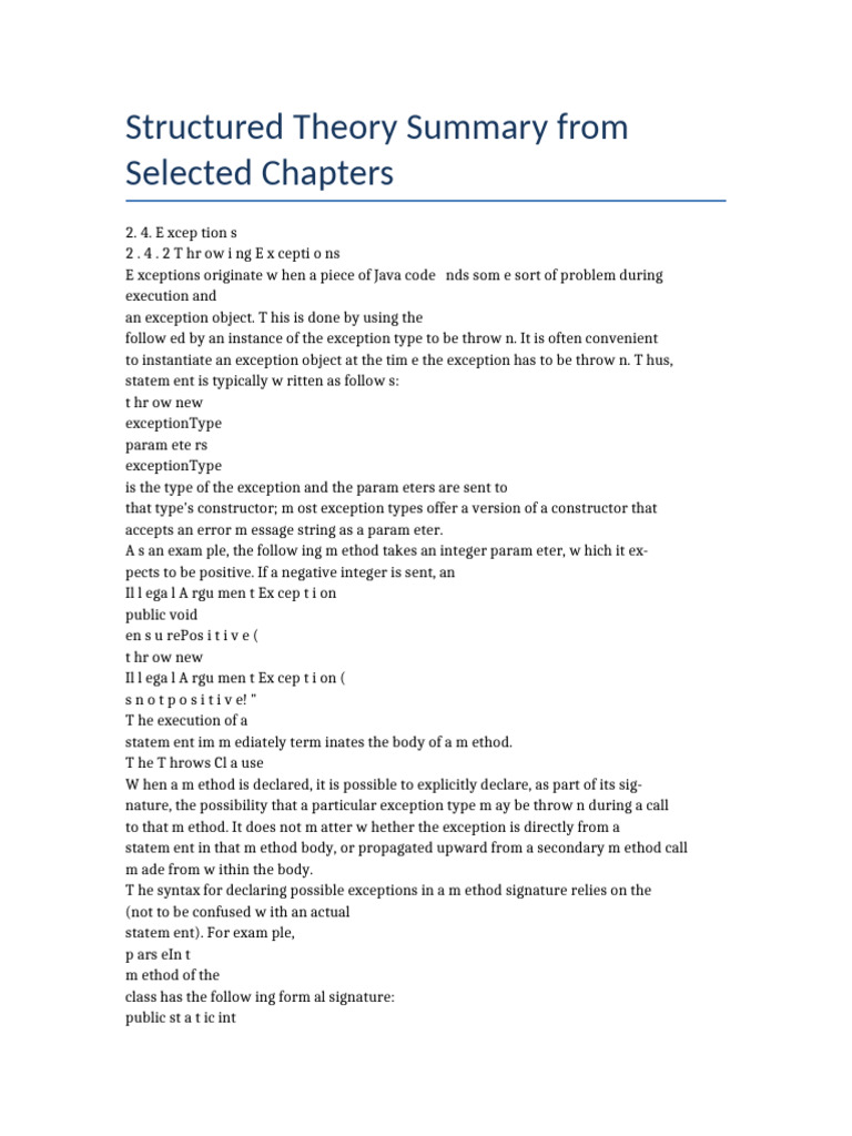 Structured Theory Summary | PDF