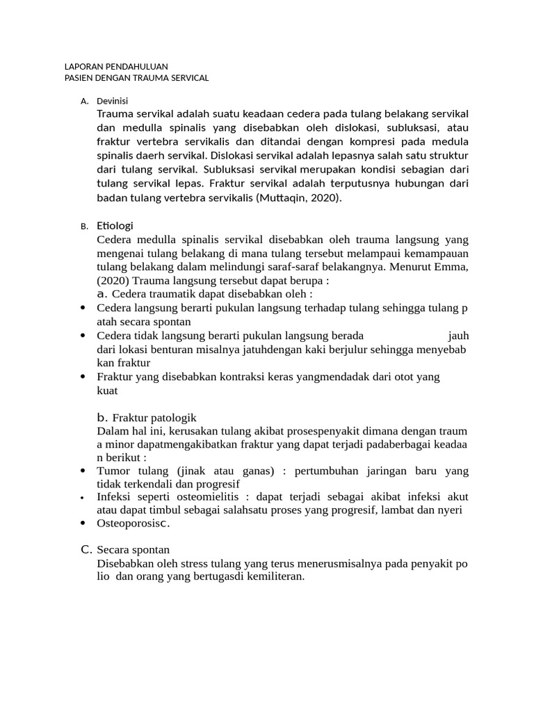 Trauma Servikal | PDF