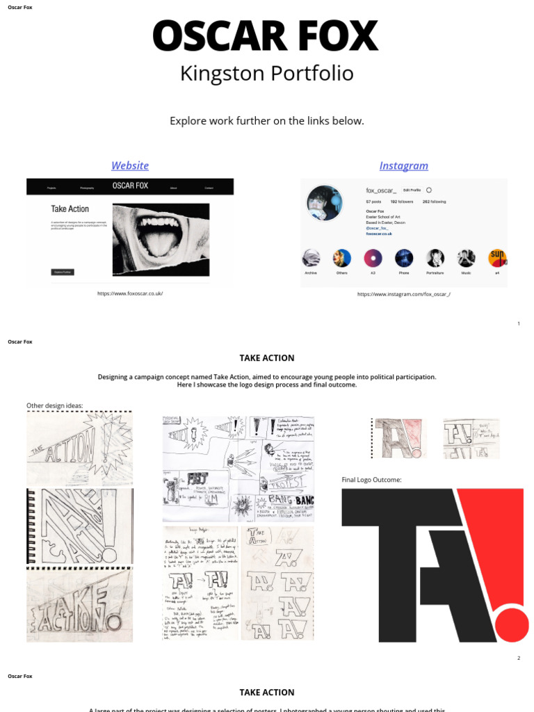 Oscar Fox Portfolio | PDF