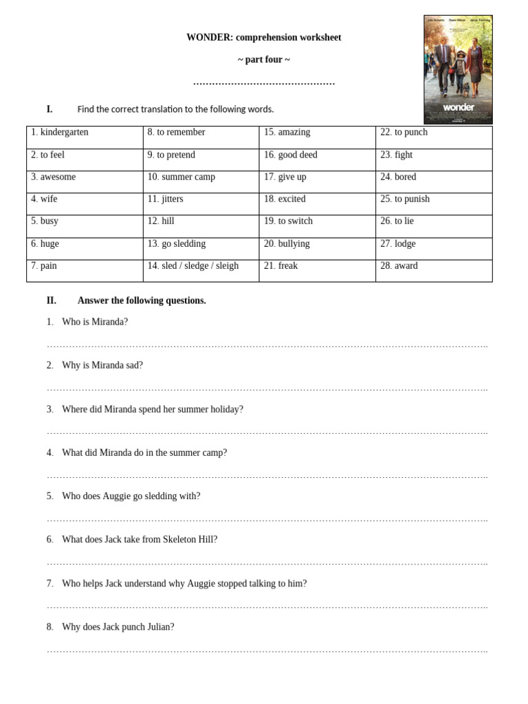 Wonder, Part Four | PDF | Sled | Sledding