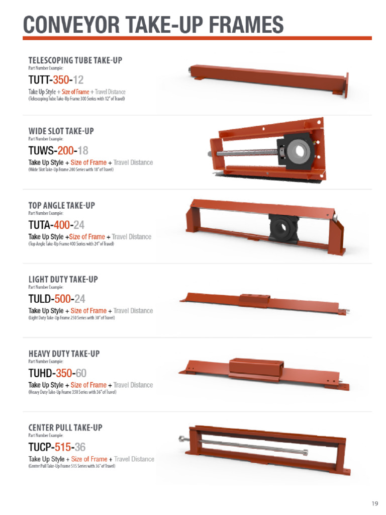 Pulley and Takeup Catalog, Takeups | PDF