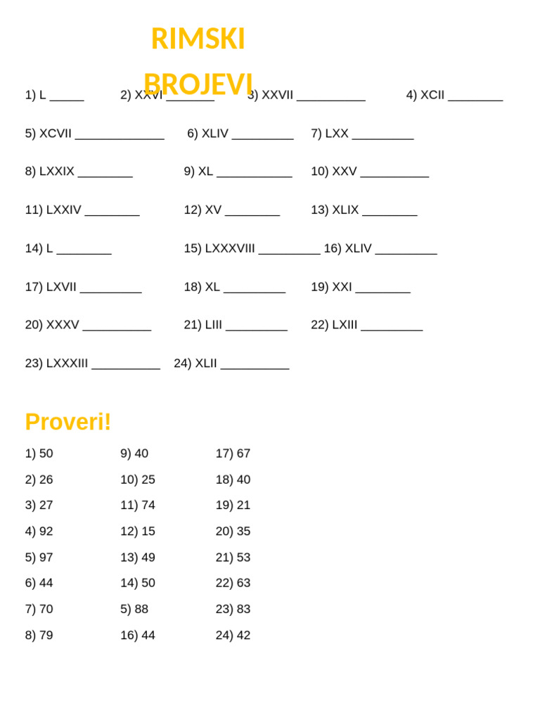Rimski Brojevi 8 | PDF