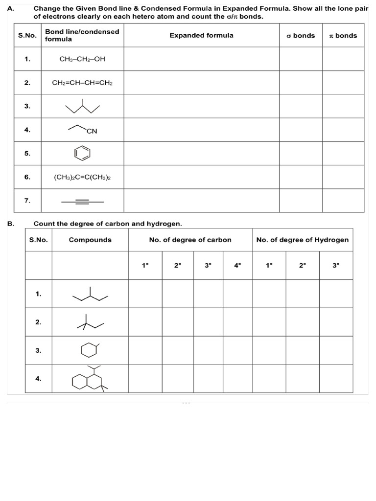 IUPAC Naming Practice Worksheet | PDF