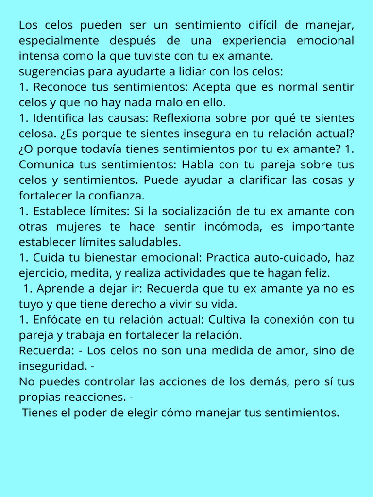 Herramienta Psicologica Celos 1 | PDF