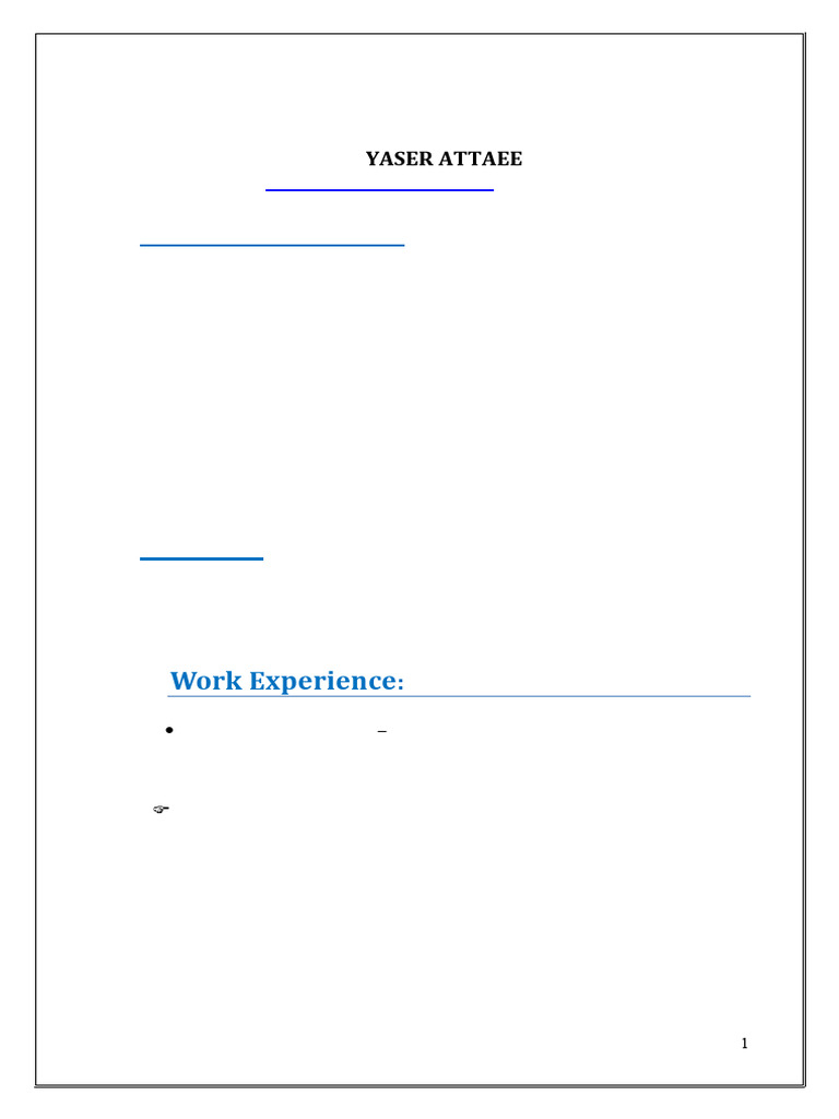 Yaser Atayee CV | PDF