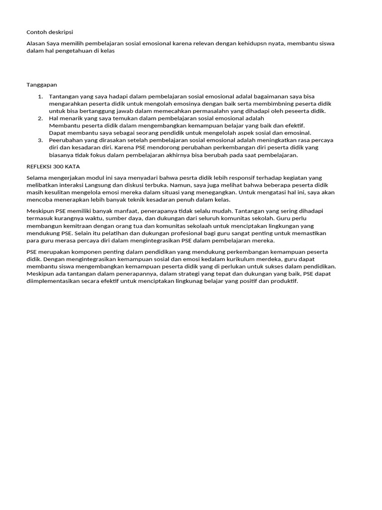 Contoh Deskripsi Modul 2 Pse | PDF