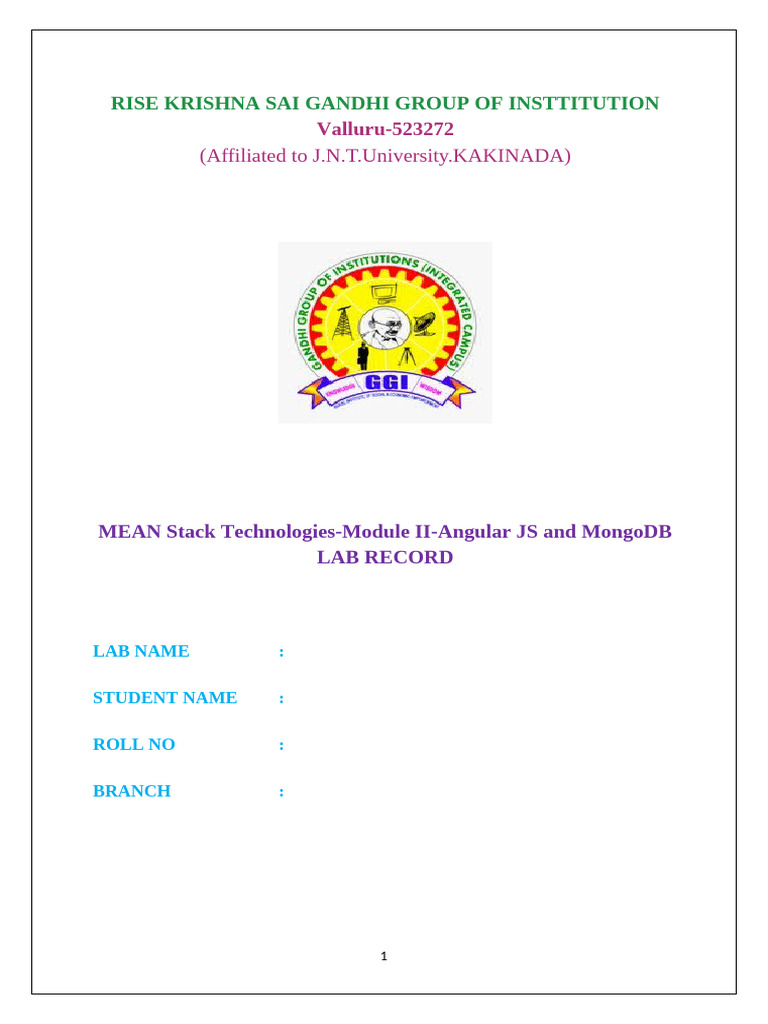 Angular Lab Manual-1 | PDF