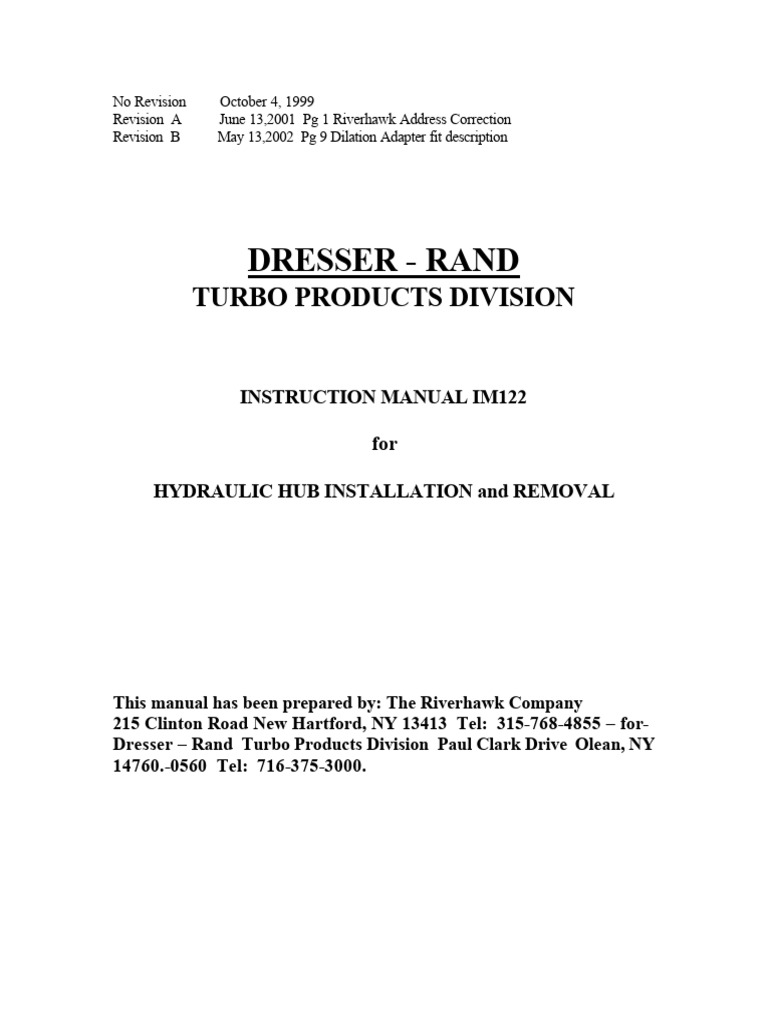 Riverhawk-Hydraulic Hub Installation and Removal | PDF