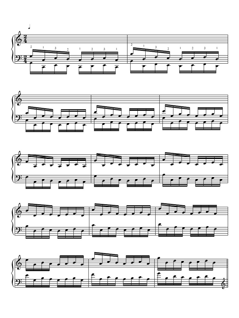 Hanon Exercise No. 12 | PDF