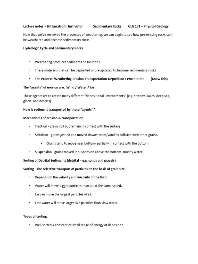 Lecture5 SedimentaryRocks | PDF