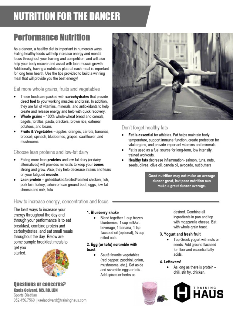 Nutrition+For+Dancer+-+Template+6.2019-2 | PDF
