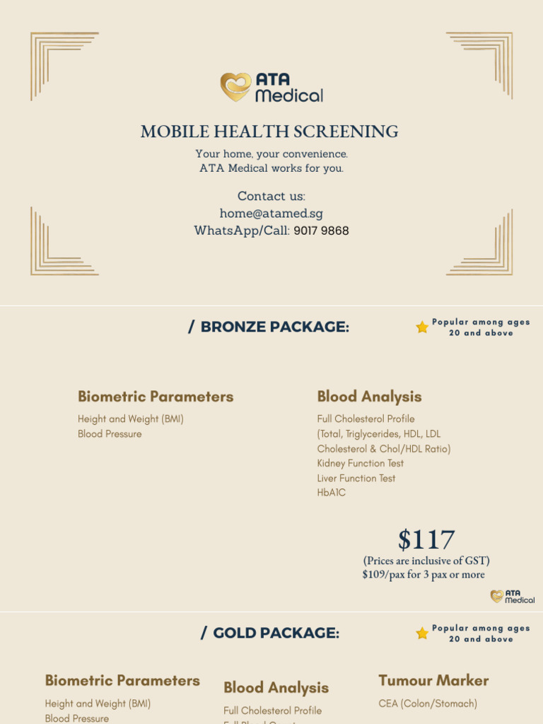 Mobile Health Screening Packages | PDF | Medical Specialties | Clinical ...