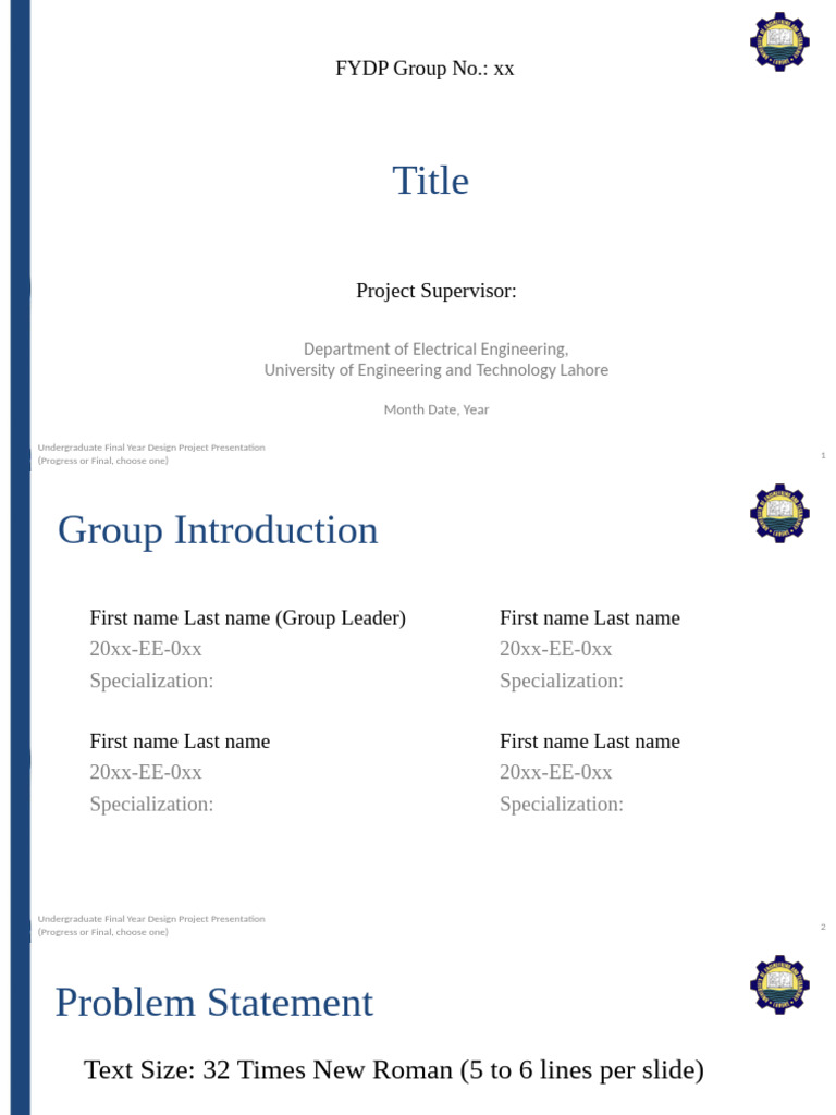 FYDP Presentations Template | PDF
