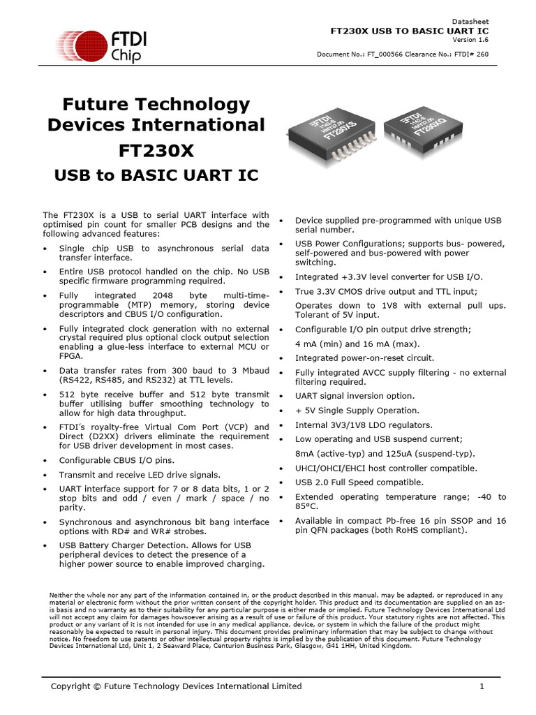 DS FT230X | PDF