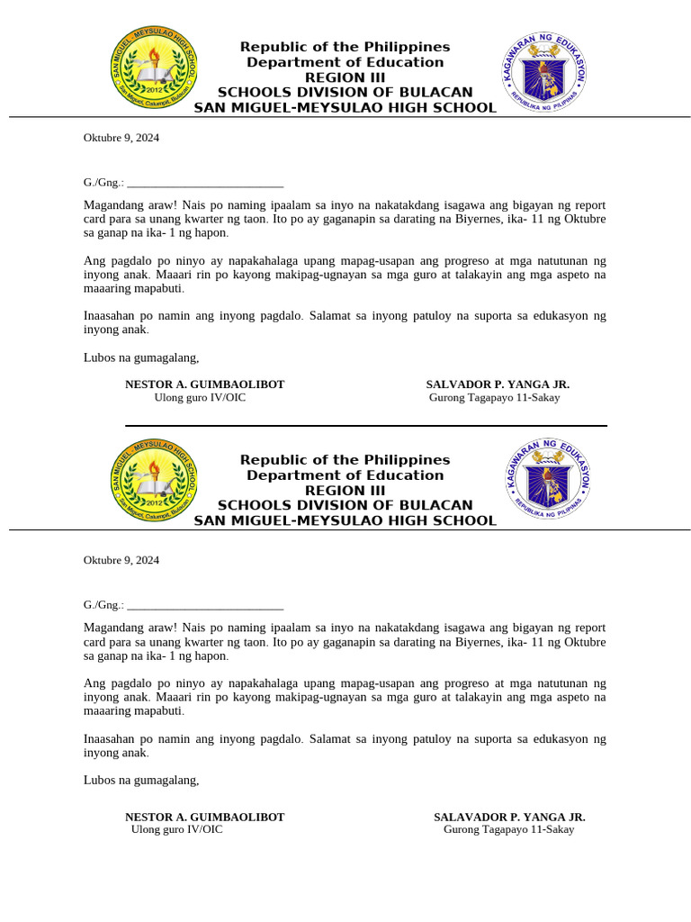 Letter Pta Orientation | PDF