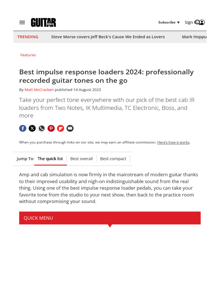 Best Impulse Response Loader 2024 - Pro Recorded Tone On The Go ...