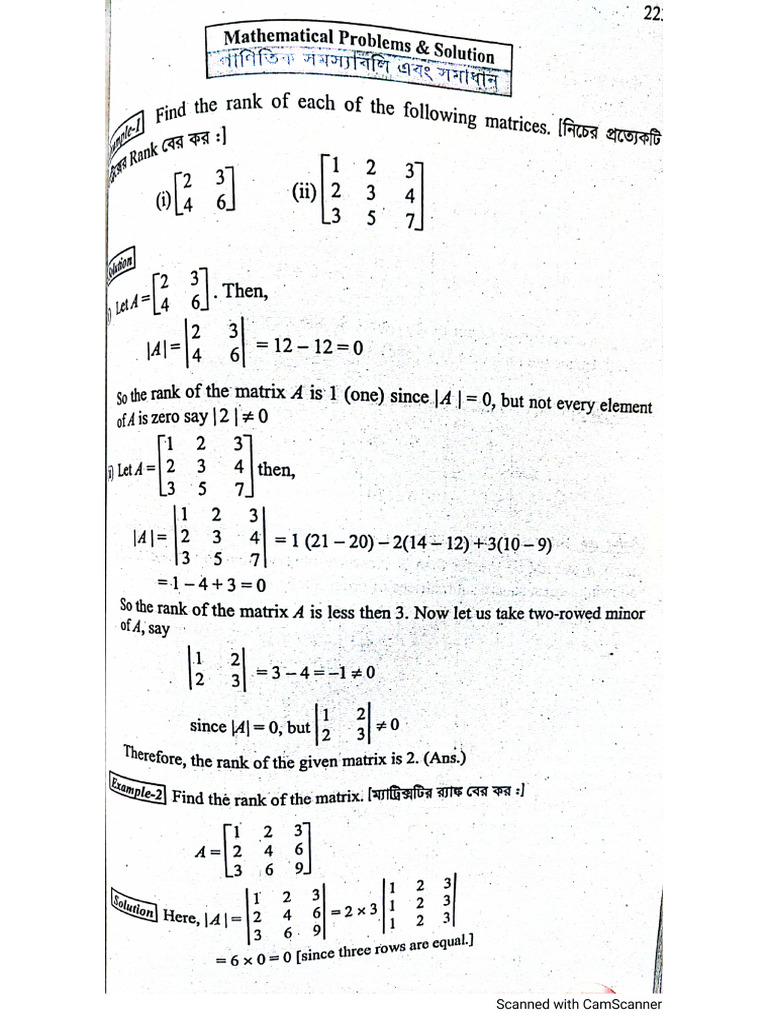rank and system of linear equation | PDF