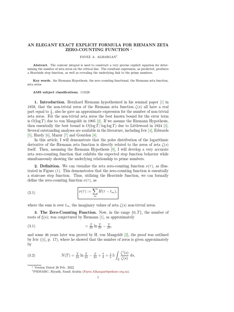 Zeta Zeros 26-02-2022 Fayez Alhargan | PDF