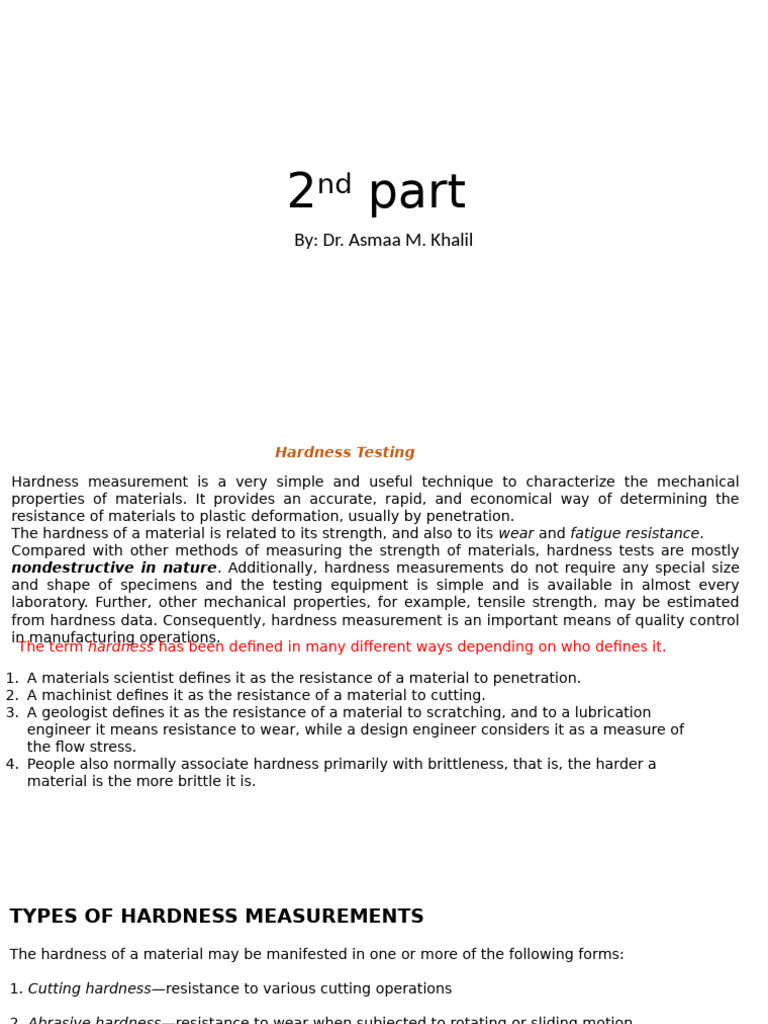 2nd Part Material Science and Metallurgy | PDF