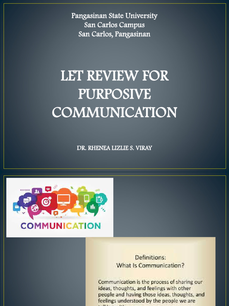 Purposive COmmunication LET Review | PDF