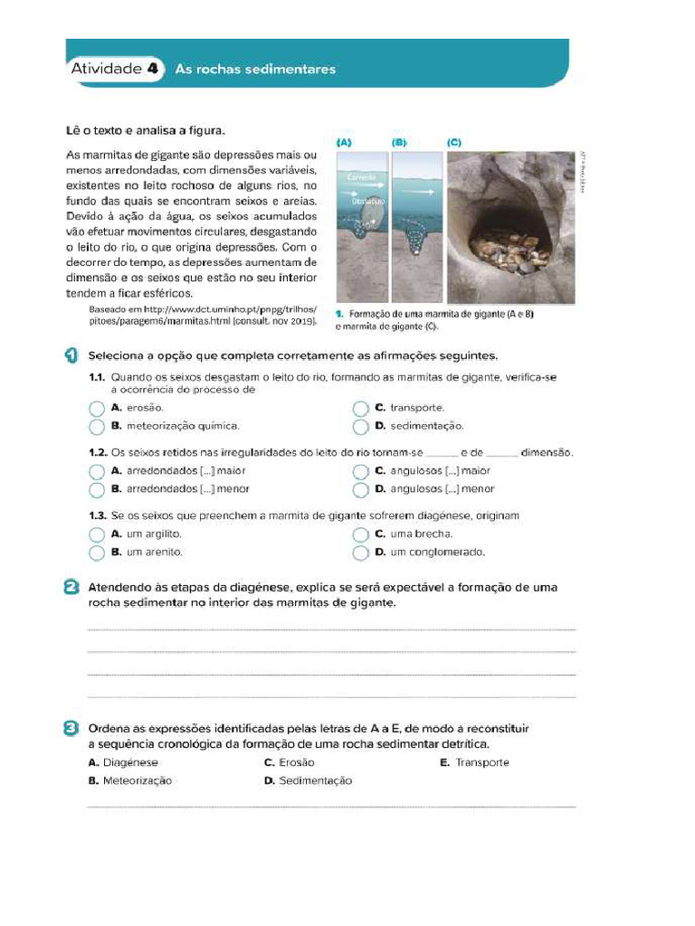 Ativ 4 - As Rochas Sedimentares | PDF