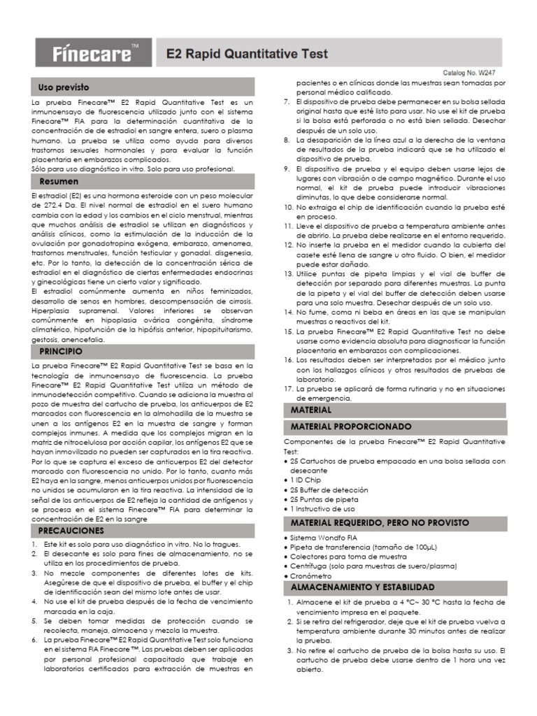 e2 Inserto Español | PDF