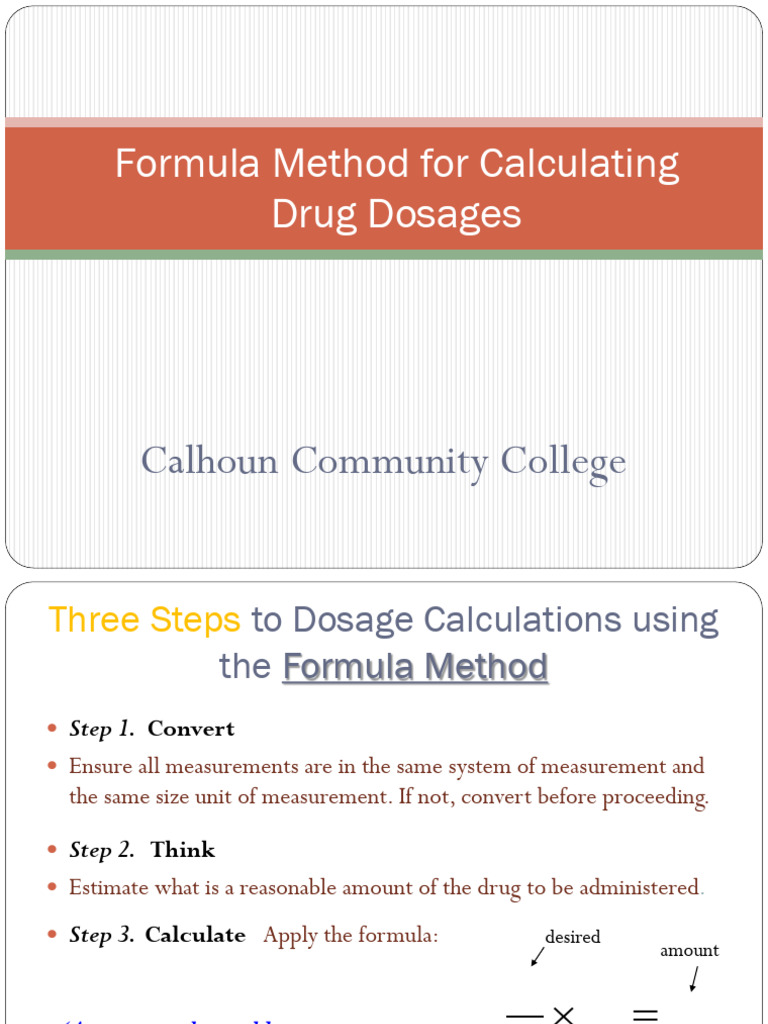 Session 5 Formula Method and Ratio To Proportion | PDF