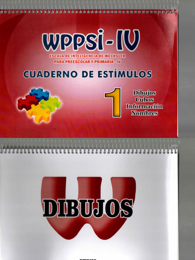 Cuaderno de Estímulos 1 - Wppsi IV | PDF