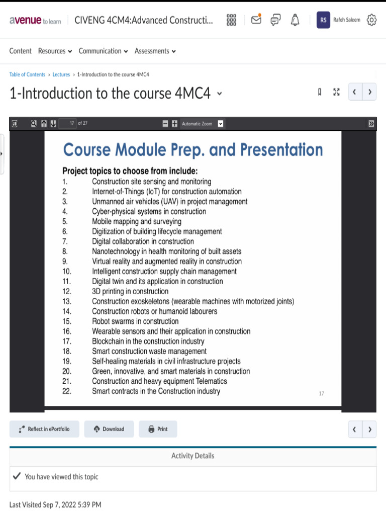 1-Introduction To The Course 4MC4 - CIVENG 4CM4Advanced Construction ...