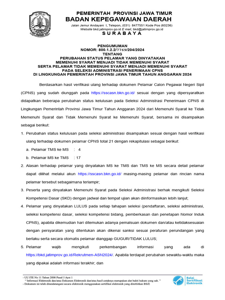 Pengumuman Perubahan Tms Ke Ms Dan Ms Ke Tms Pelamar Cpns 2024 21