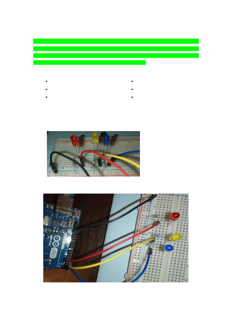 IOT Arduino - Aplica For en Arreglo de Leds | PDF