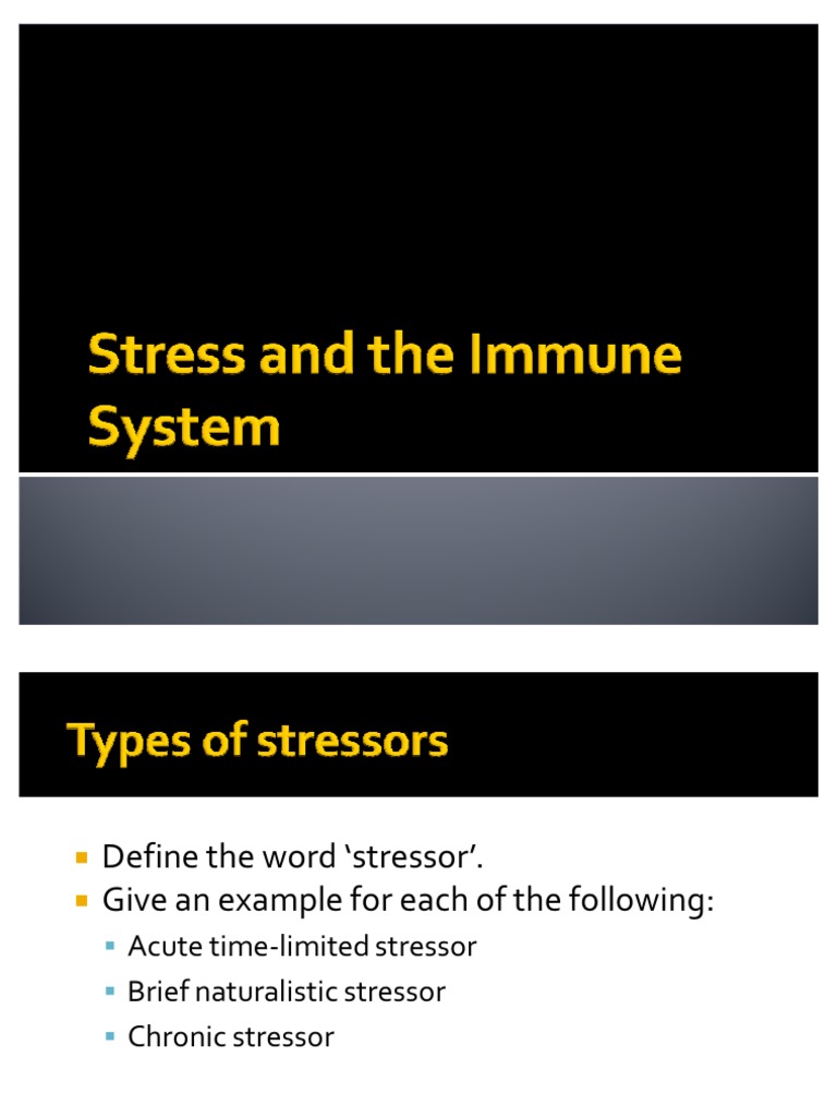 04 Stress and Immune System 2010 | PDF | Stress (Biology) | Immune System