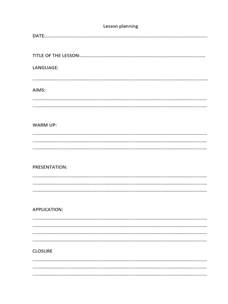 Lesson Planning | PDF