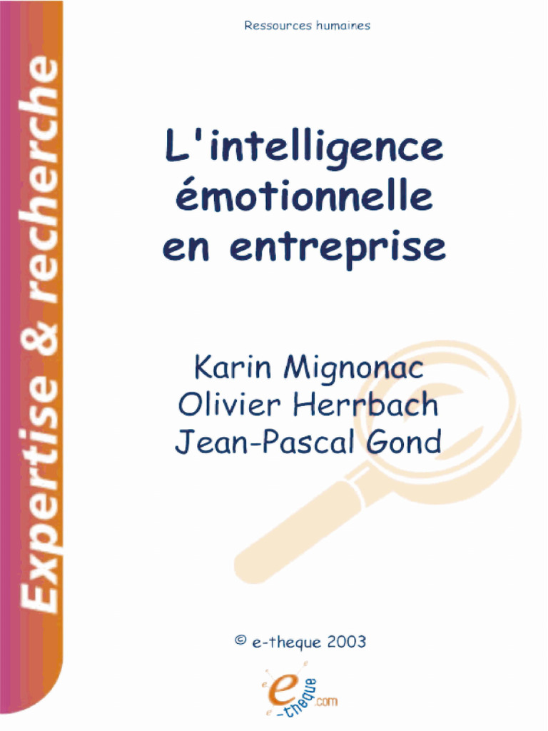 Lintelligence Émotionnelle en Entreprise | PDF
