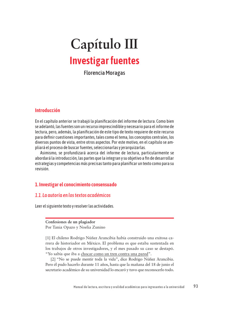 Capítulo III: Investigar Fuentes | PDF