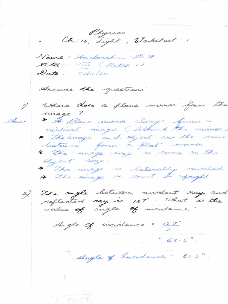 Physics Worksheet - 1 | PDF