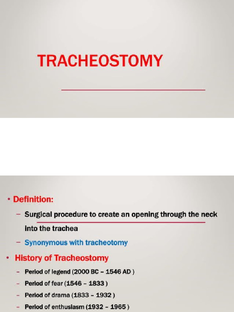 Tracheostomy 2023 | PDF