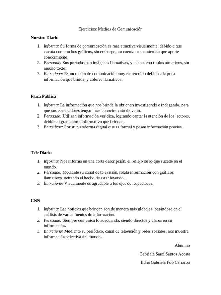 Análisis De Medios De Comunicación Pdf