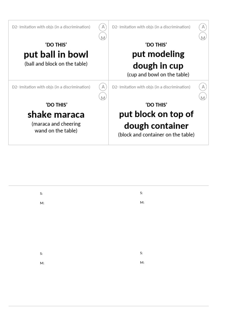 D2 - Motor Imitation Objs in A Discrimination | PDF