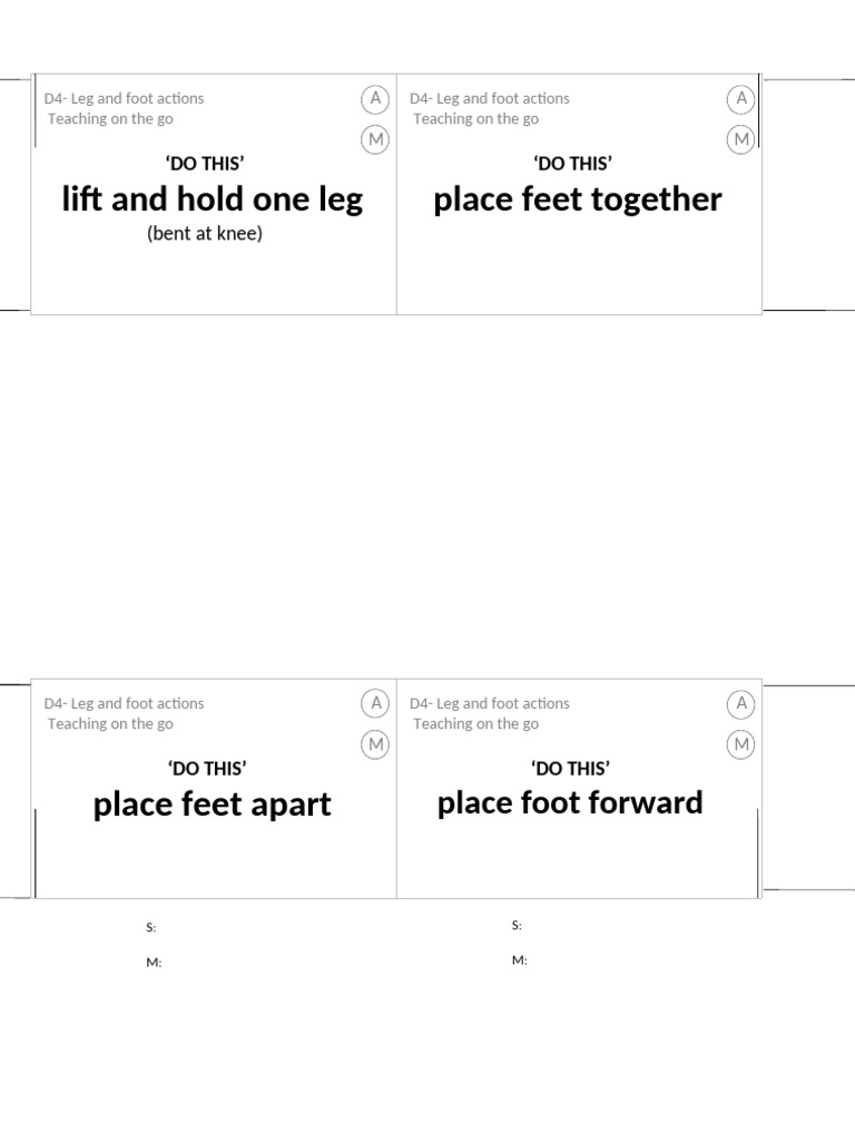 D4 - Leg and Foot Actions | PDF
