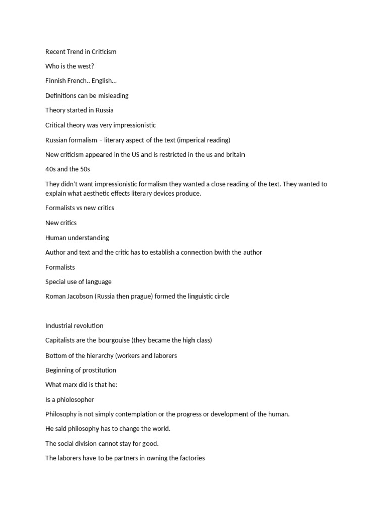 Class Notes | PDF