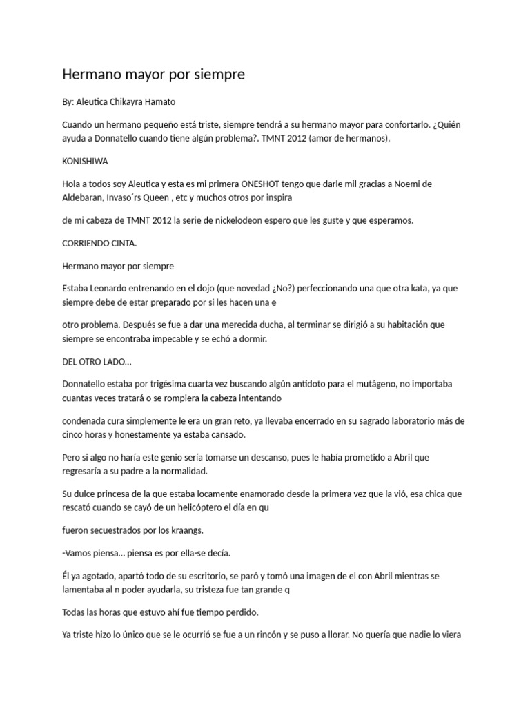 Hermano Mayor: Amor y Consuelo | PDF