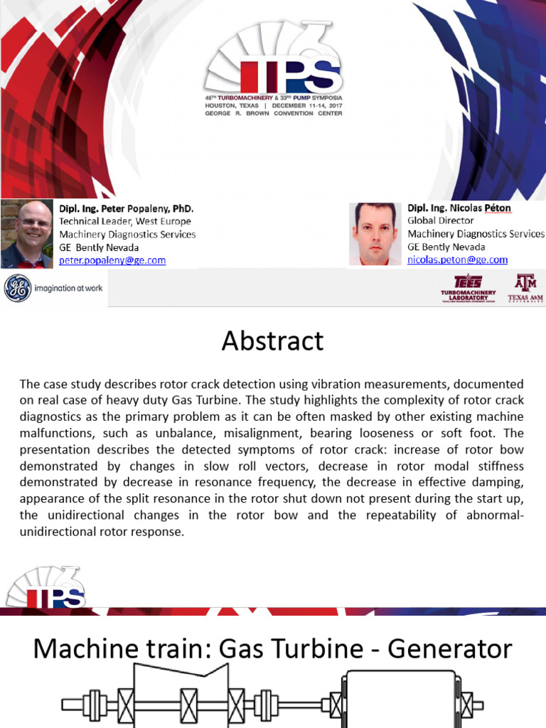 Gas Turbine With Rotor Crack Vibration Diagnostics | PDF