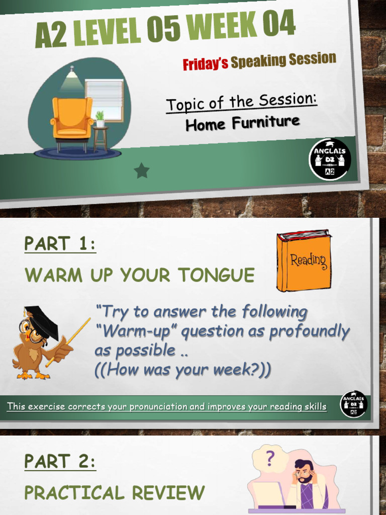 Speaking Session A2 L5 | PDF