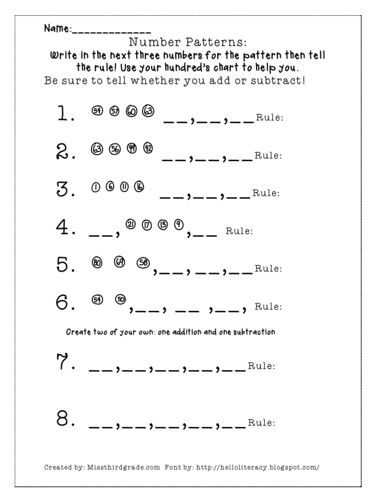 147! !3wp Afkp Uqmi - % 5 1 X: Number Patterns | PDF