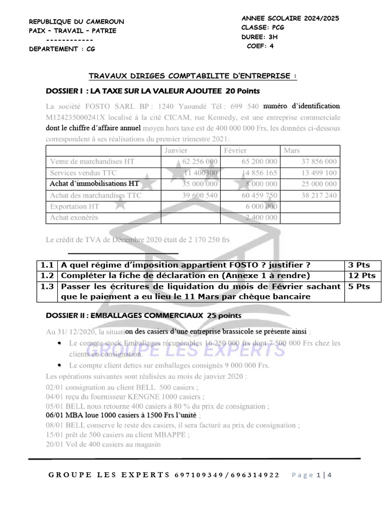 TD PCG N°2 Ce | PDF