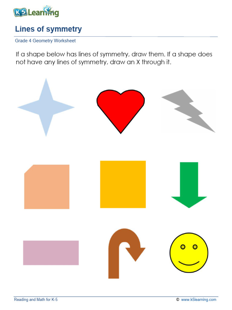 Grade 4 Geometry Symmetry A | PDF