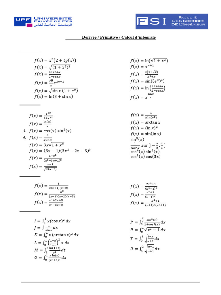 Dérivée intégrale | PDF